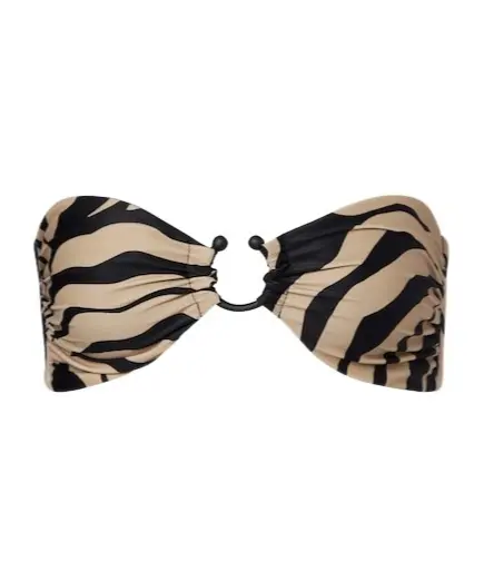 Johanna Ortiz Printed Ring-detail Bikini Top
