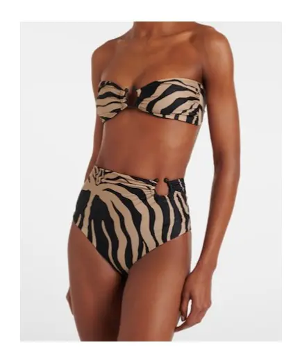 Johanna Ortiz Printed Ring-detail Bikini Top