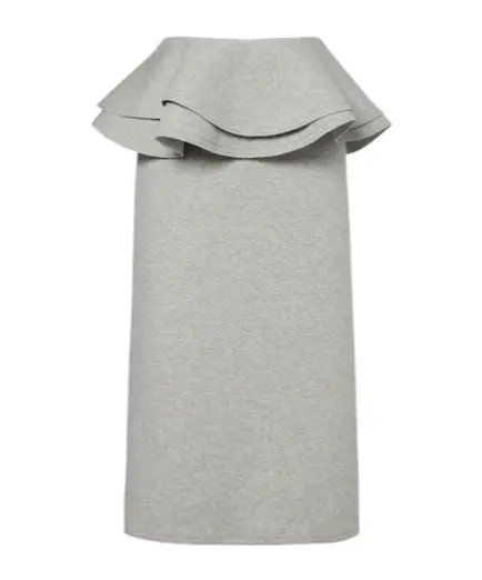 Plan C Ruffled Cotton-blend Midi Skirt