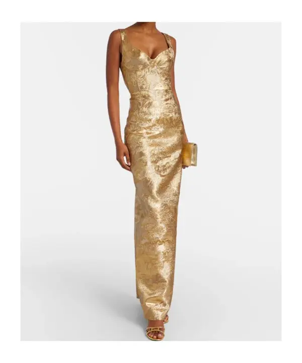 Simkhai Strapless Jacquard Maxi Dress