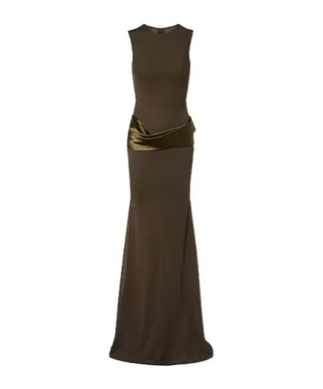 Alex Perry Satin-trimmed Gown