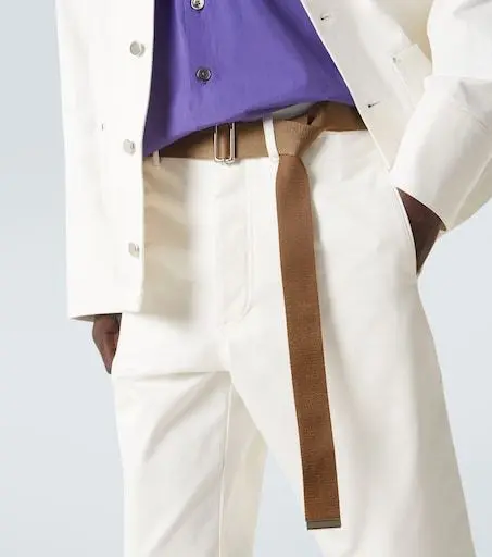 Plan C Belted Straight Jeans