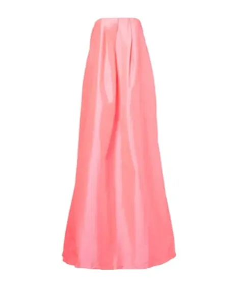 ADRIANA DEGREAS Pleated Satin Gown