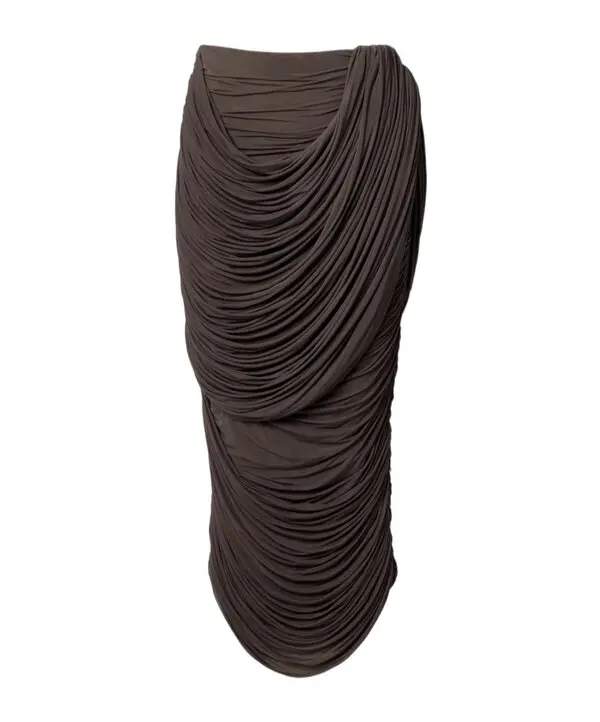 Magda Butrym Draped Jersey Midi Skirt