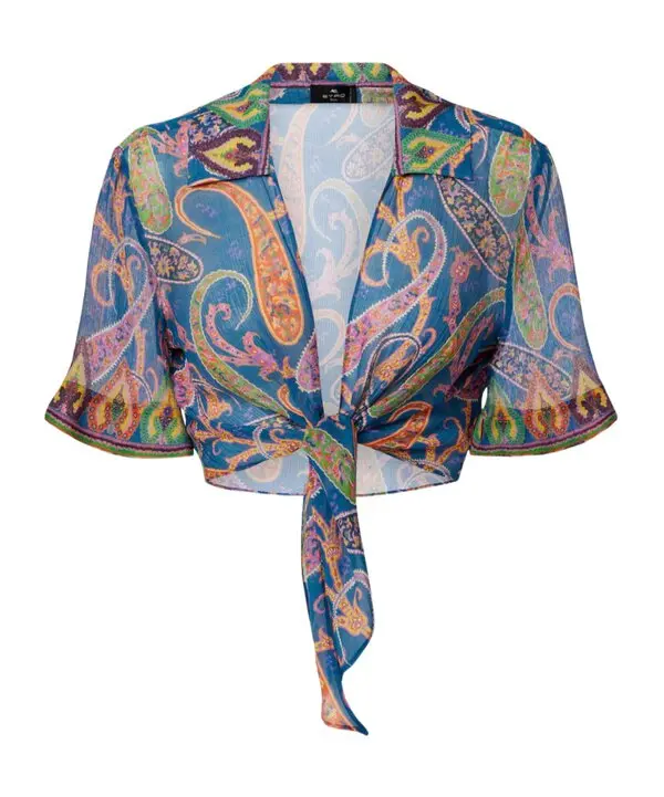 Etro Paisley Pattern Crop Top - Multicolor