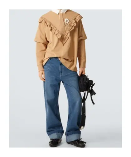 Simone Rocha Crystal-embellished Straight Jeans