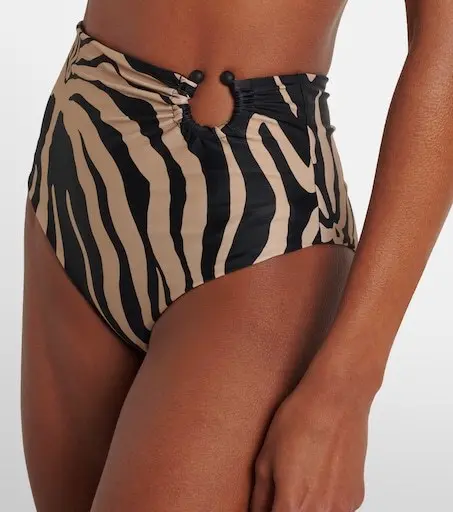 Johanna Ortiz Printed Ring-detail Bikini Bottoms