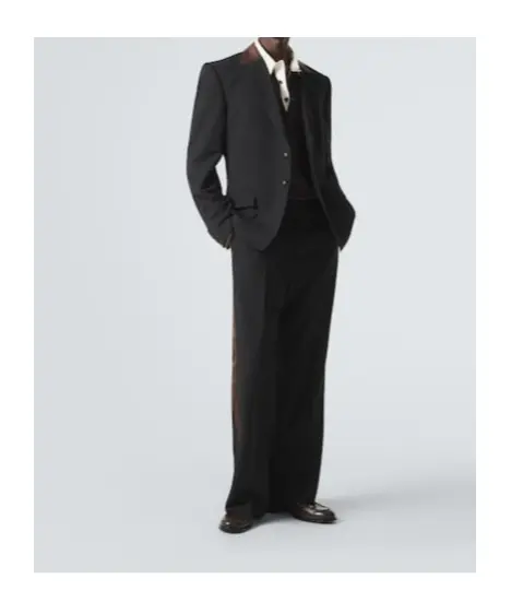 WALES BONNER Alto Virgin Wool Flared Pants