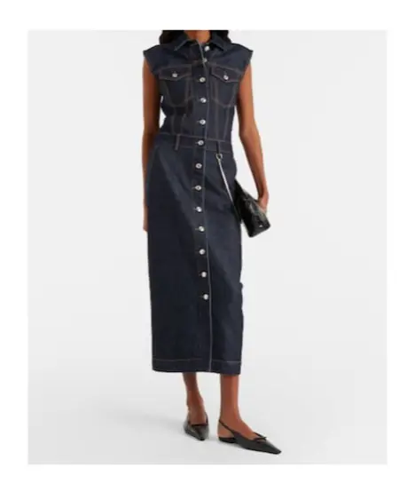 Sportmax Farfalla Denim Midi Dress