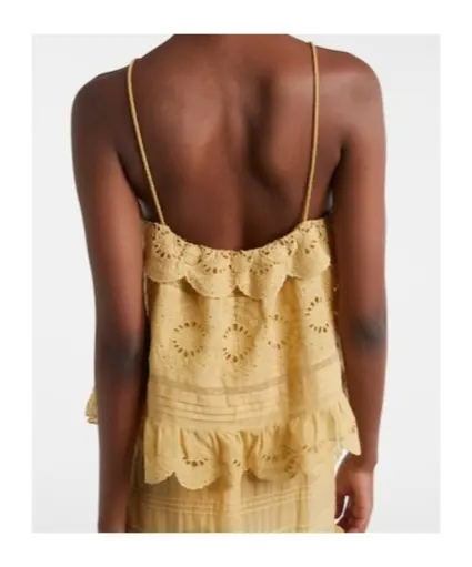 Isabel Marant Étoile Embroidered Ruffled Halterneck Cotton Top