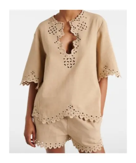 Isabel Marant Étoile Shana Embroidered Cotton Top