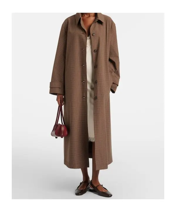 RÓHE Checked Belted Coat