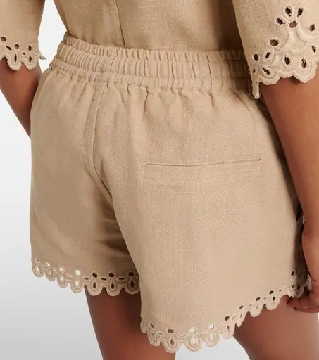 Isabel Marant Étoile Balyme Embroidered Cotton Shorts