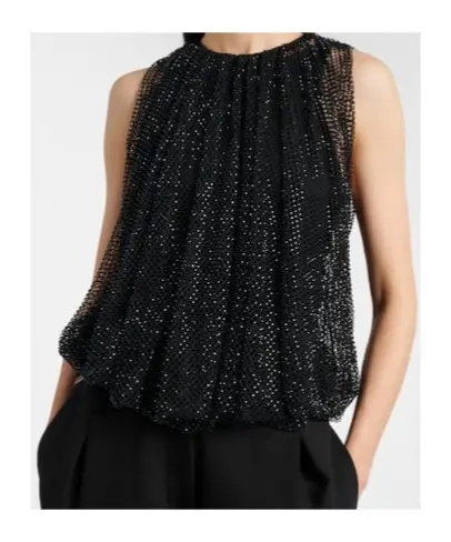 Sportmax Embellished Mesh And Jersey Top