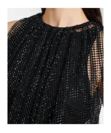 Sportmax Embellished Mesh And Jersey Top