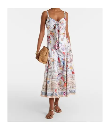 Camilla Floral Cotton-blend Midi Dress