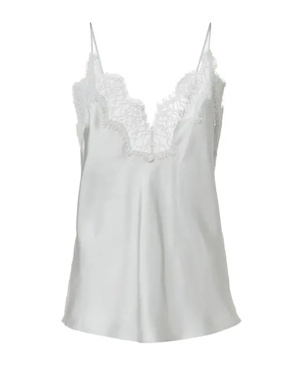RÓHE Lace-trimmed Silk Top