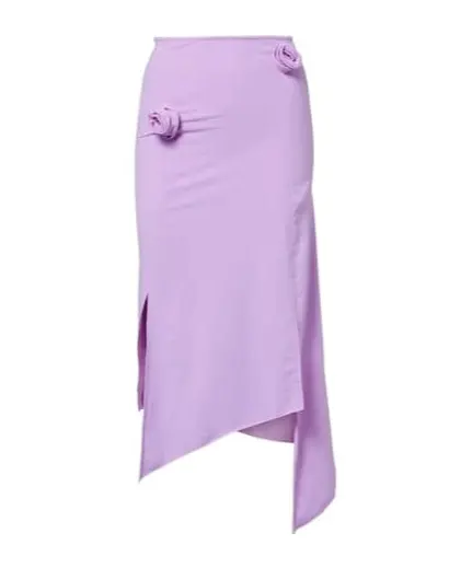 Coperni Floral Appliqué Knit Midi Skirt
