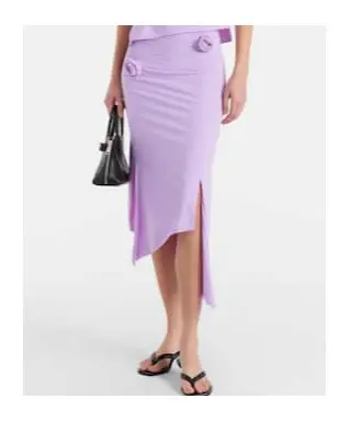 Coperni Floral Appliqué Knit Midi Skirt