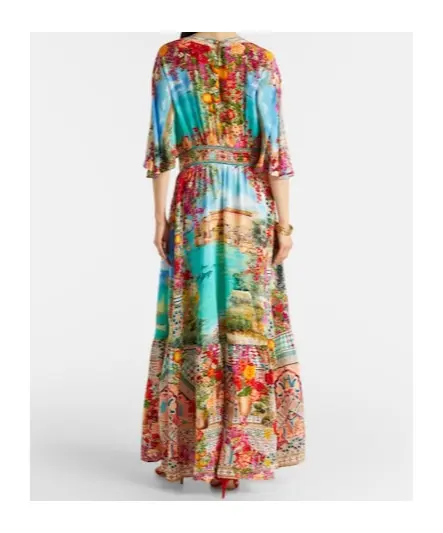 Camilla Embellished Printed Silk Maxi Dress