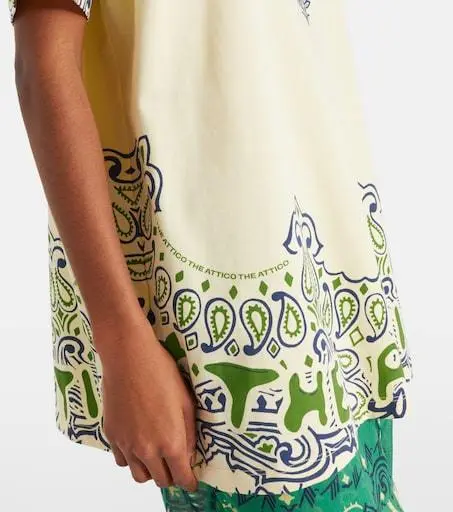 Attico Bandana Oversized Cotton Jersey T-shirt