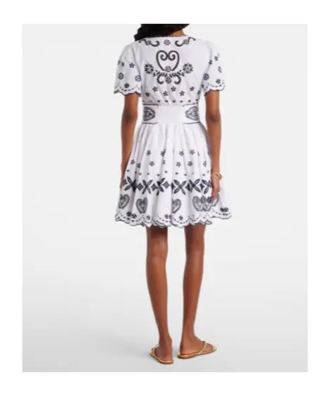 Camilla Embroidered Cotton Minidress
