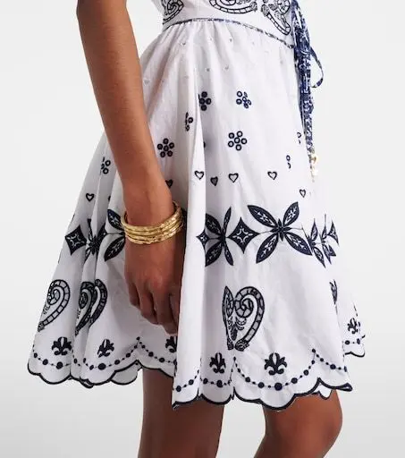 Camilla Embroidered Cotton Minidress