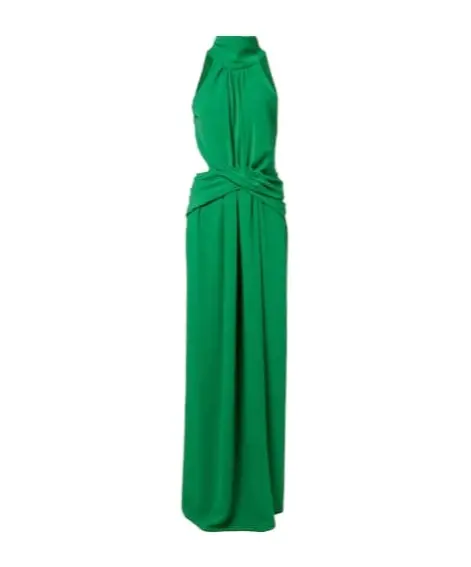 Johanna Ortiz Cutout Gathered Maxi Dress