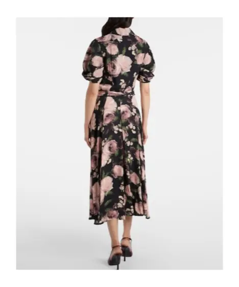 Erdem Floral Belted Shirt Dress