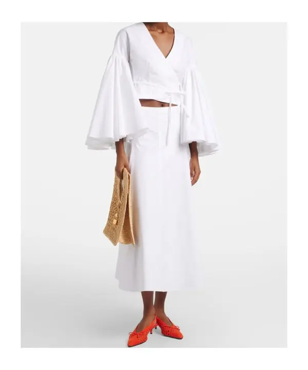 Jacquemus Paysan Cotton Poplin Wrap Top