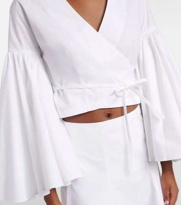 Jacquemus Paysan Cotton Poplin Wrap Top