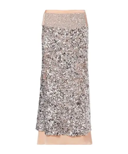 Rabanne Sequined Jersey Midi Skirt
