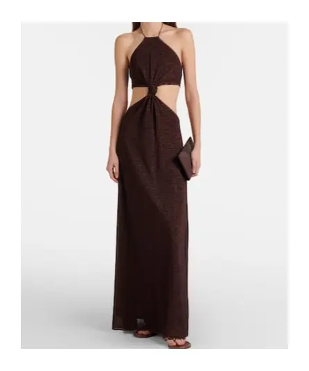 Oseree Lumière Cutout Halterneck Maxi Dress
