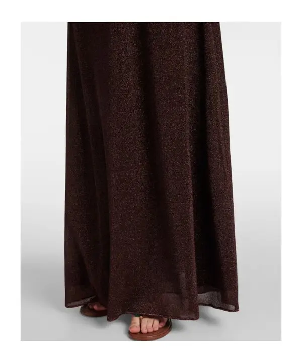 Oseree Lumière Cutout Halterneck Maxi Dress