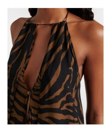 Blumarine Printed Asymmetric Halterneck Top