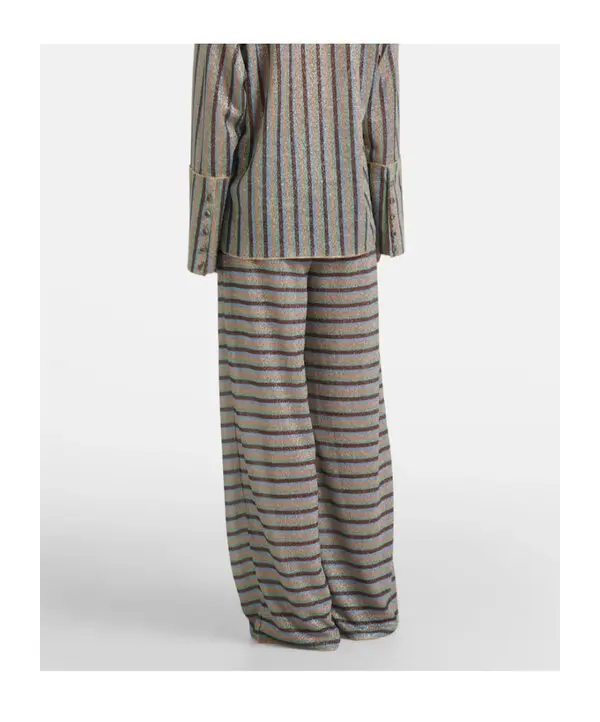 Oseree Striped Straight Leg Pants