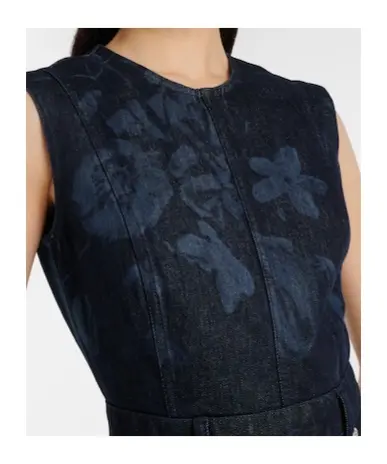 Erdem Floral Denim Midi Dress