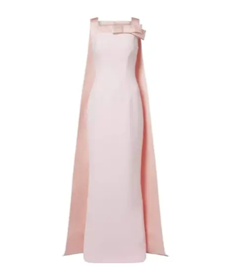 SAFIYAA LONDON Harley Caped Crêpe Gown