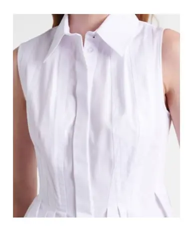 Sportmax Certosa Peplum Cotton Poplin Shirt