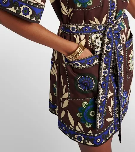 ALEMAIS Jasper Printed Cotton Shirt Dress