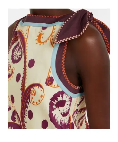 ALEMAIS Wilson Printed Linen And Silk Minidress