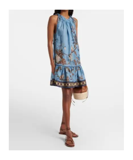 ALEMAIS Georgie Printed Ramie Minidress