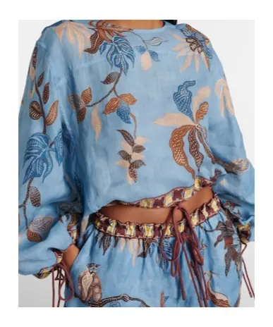 ALEMAIS Georgie Cropped Printed Top