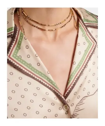 ALEMAIS Alberta Printed Silk Satin Shirt
