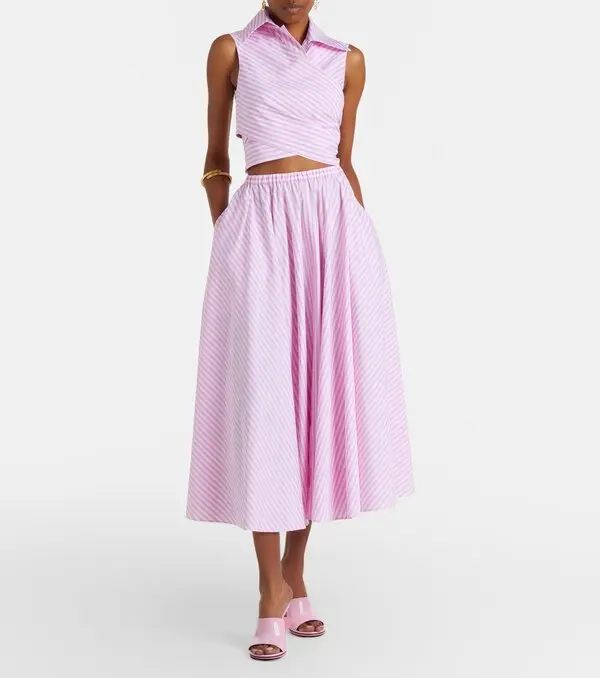 PATOU Striped Cotton Top