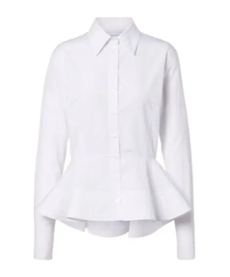 Stella McCartney Peplum Cotton Poplin Shirt