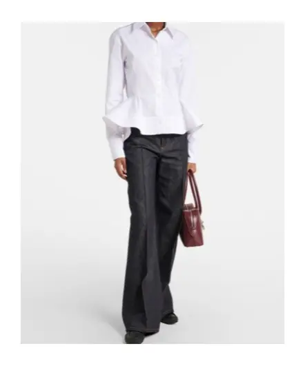 Stella McCartney Peplum Cotton Poplin Shirt