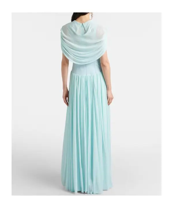 Simkhai Draped Pleated Gown
