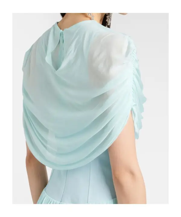 Simkhai Draped Pleated Gown