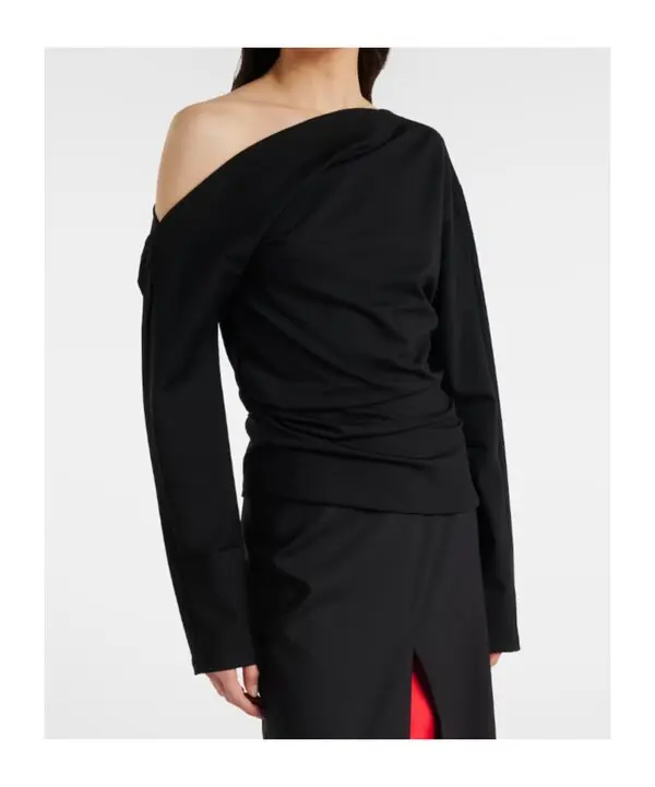 RÓHE One-shoulder Draped Top